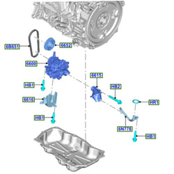 pasek napędowy pompy oleju silnika Ford 2.0 EcoBlue TDCI ® 2011555 Ford ...