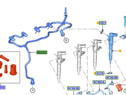 przewód przelewowy paliwa Ford 2.0 TDCi Transit 2014 &Custom 2283206 ...