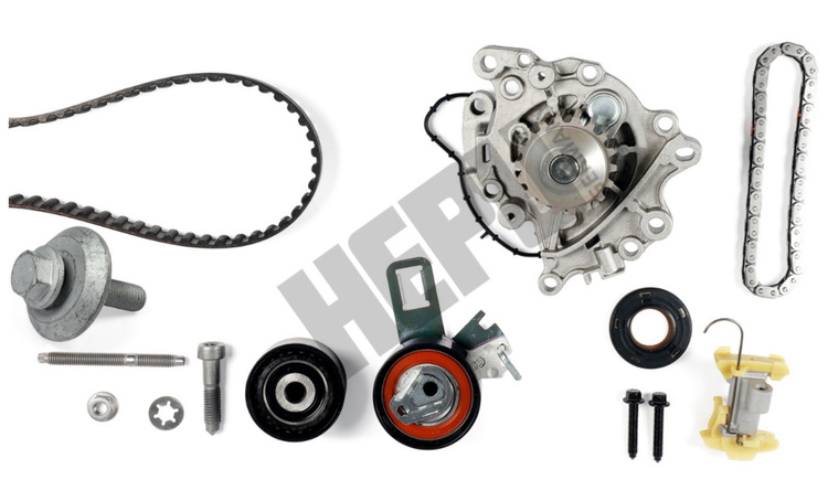 1.5 TDCi-Neo SOHC - zestaw rozrządu + pompa wody + łańcuch Ford HEPU ...