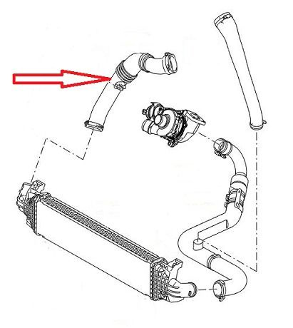 przewód elastyczny intercooler turbo Focus Mk2 C-Max 2.0TDCI #1337785 ...