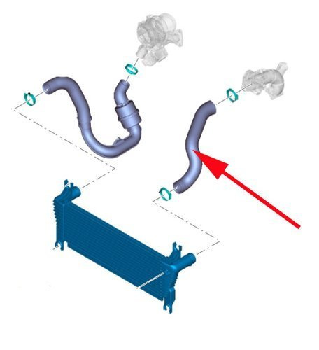 przewód intercoolera Ford Ranger 3.2 TDCi 200KM #2680991 Ford sklep ...