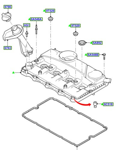 uszczelniacz wtrysku Ford Transit 2.2 2.4 3.2 DURATORQ #1372494 Ford ...