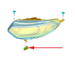 zacisk zaczep mocowania reflektora Fiesta 2008» EcoSport Ka+ 1922351 ...